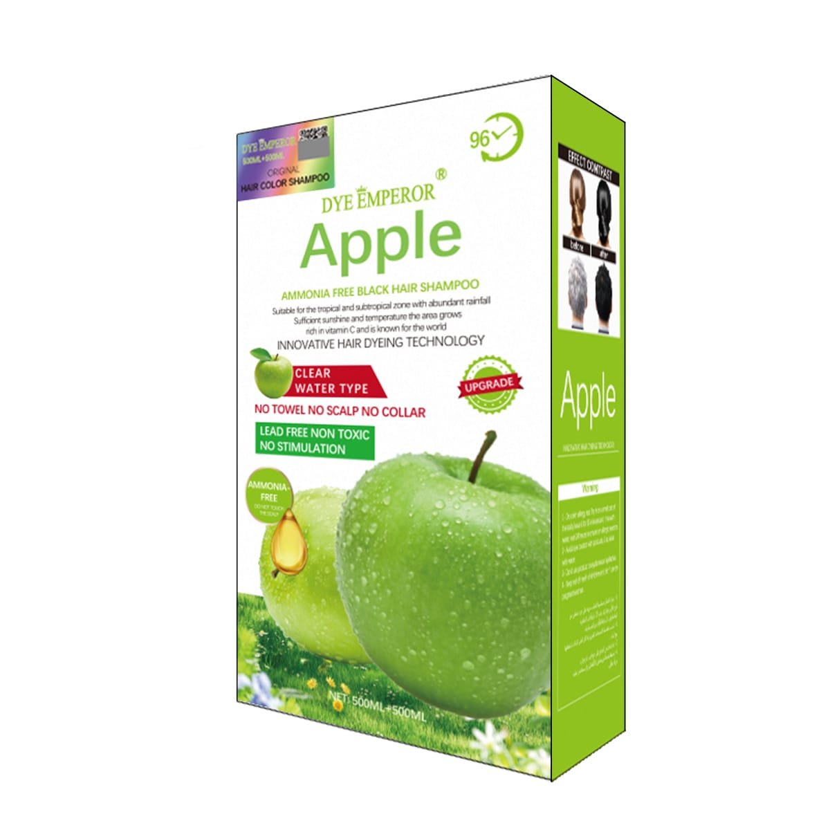 【DYE EMPEROR】APPLE BLACK HAIR SHAMPOO - China Hair Color Manufacturer ...